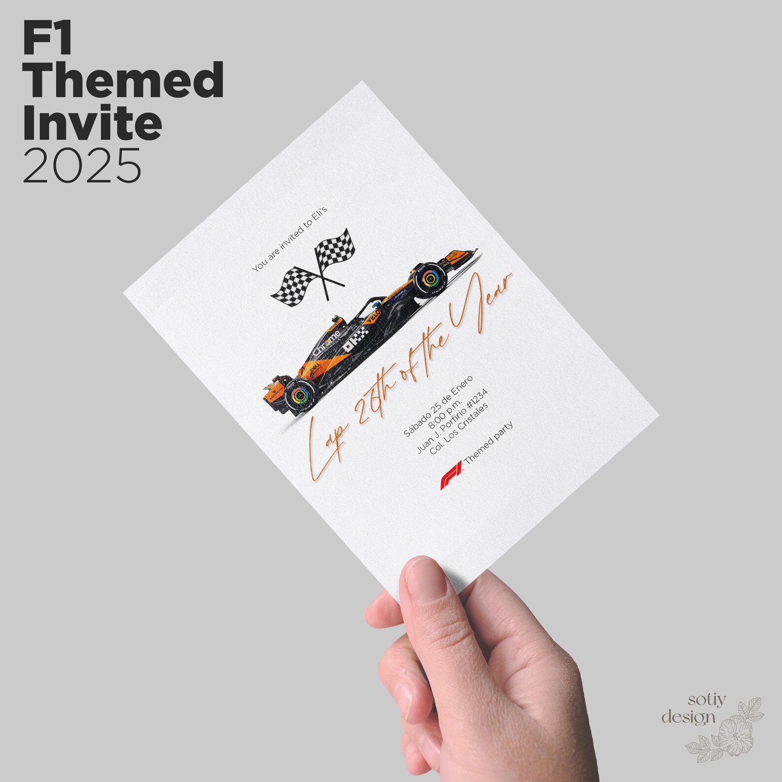 F1 Theme Party Invite - Mclaren 2025 (phothoshop File) - Etsy