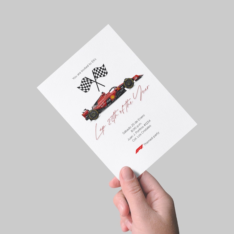 Ferrari Invitation - Etsy