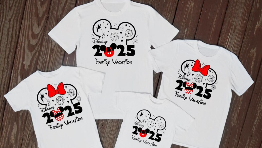 Matching Family Disney 2025 T Shirts Character Graphic Design Matching ...