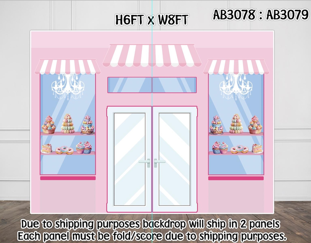 AB3078SB,3079SB Pastel Candy Sweets Shop Tent 6x8 Props Party ...