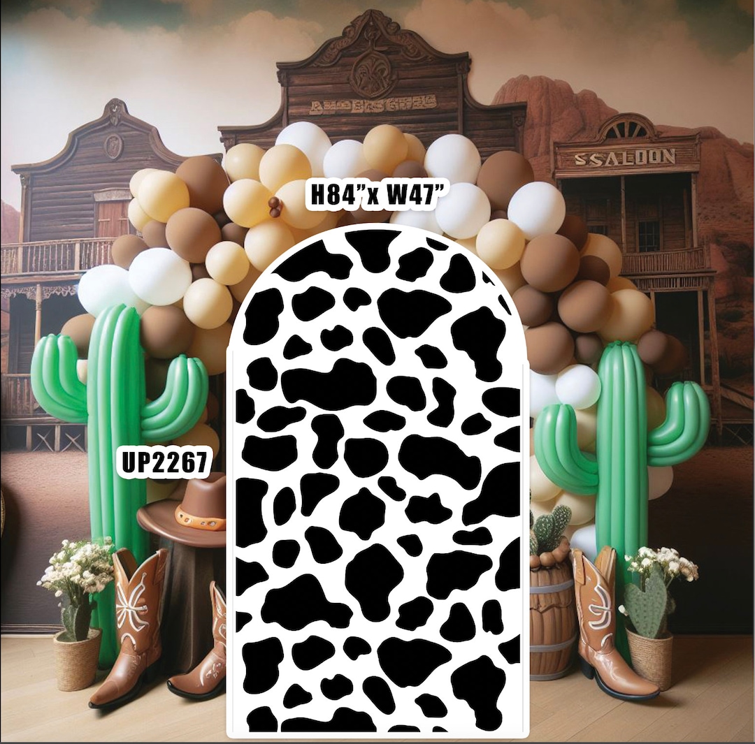 UP2267FSSB Approx 7FT Tall Cow Print Western Panel Party Decorations ...