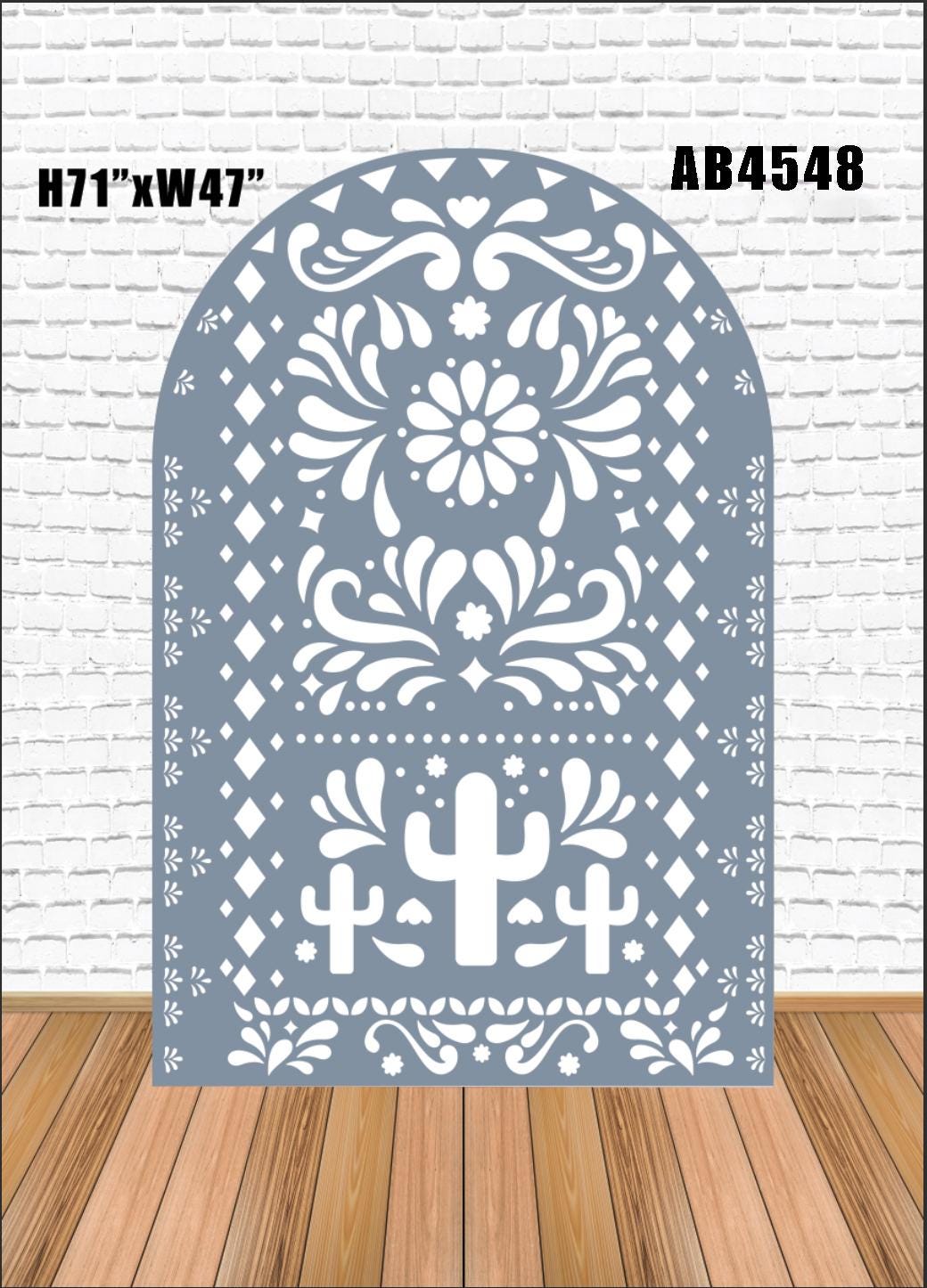 AB4548QS3(SB) Dusty Blue Mexican Panel Cielito Lindo Backdrop Party ...