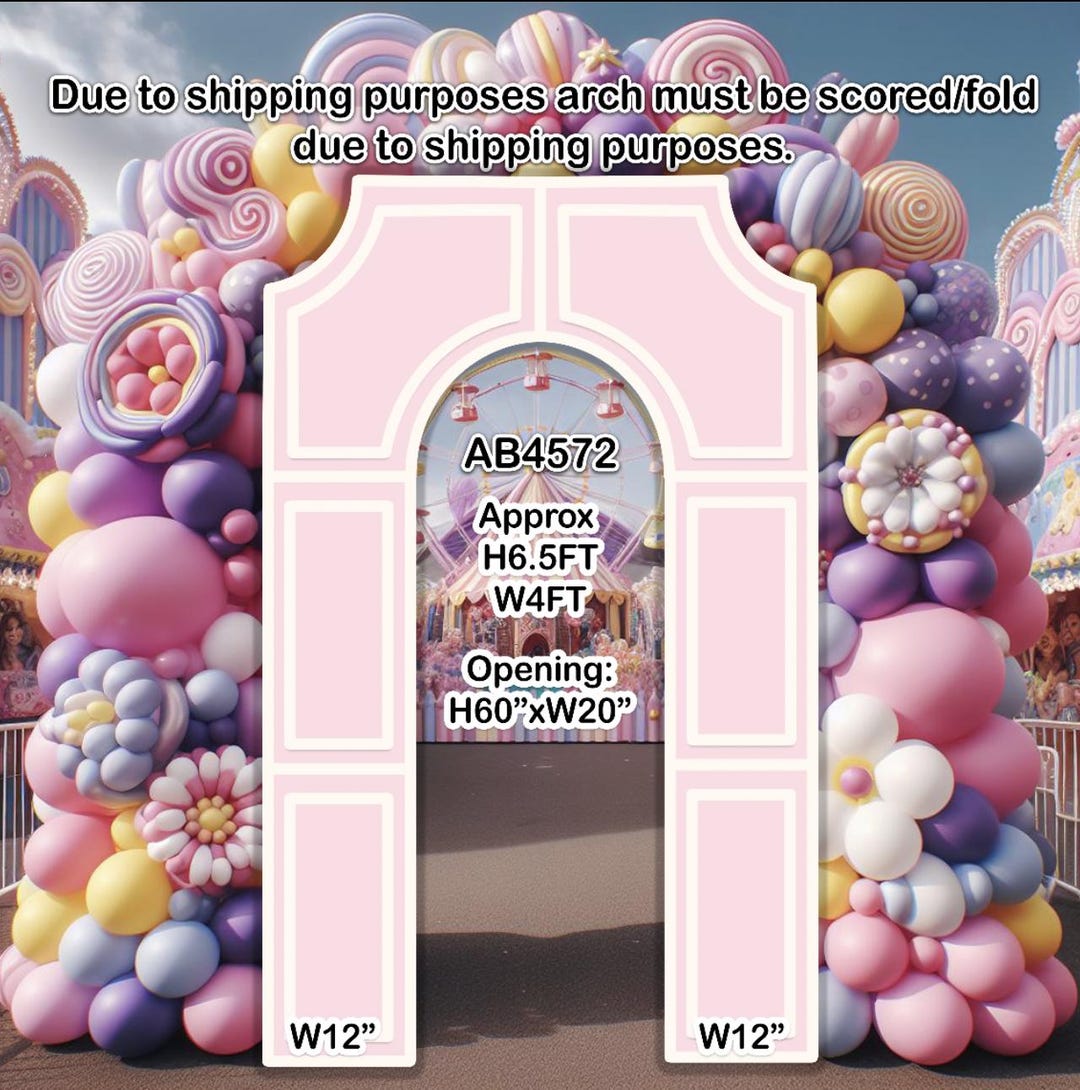AB4572FS(SB) Pink Open Wall FRAME ARCH 6.5x4 Party Decorations Props ...