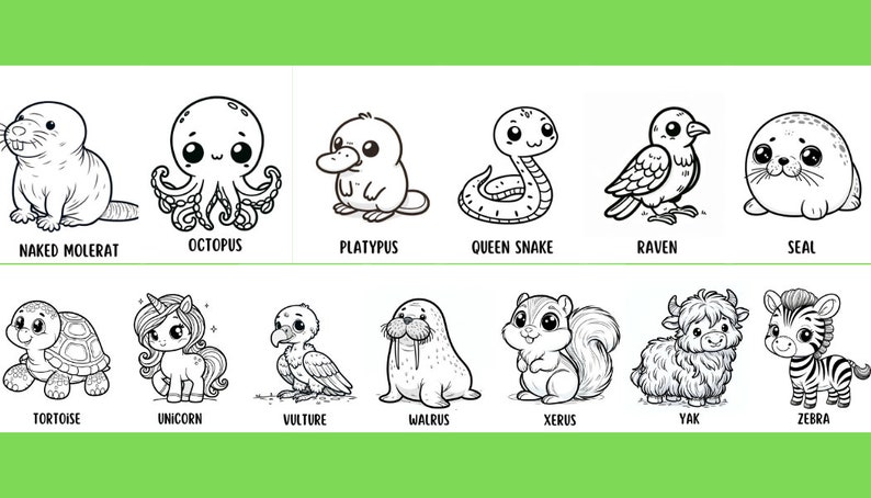 Kids Coloring Pages, Animal Coloring Pages, Adorable Animals Coloring ...