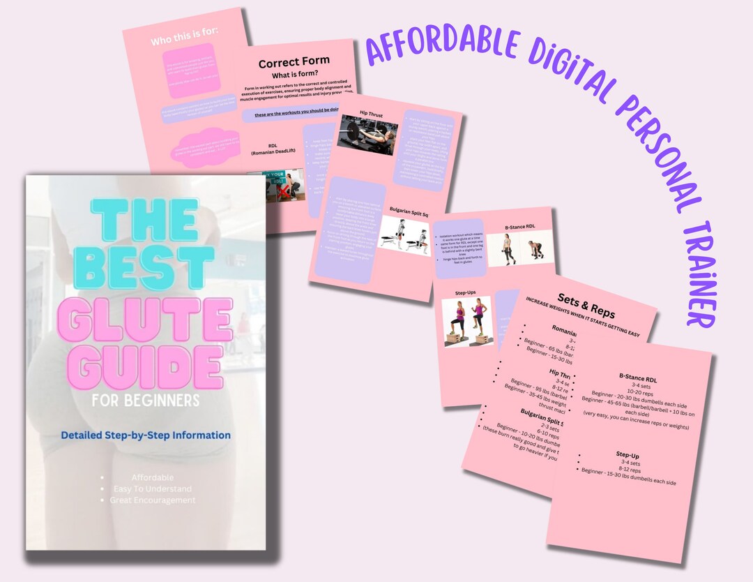 Digital Personal Trainer - the BEST Beginner Glute Guide 2024 - Etsy