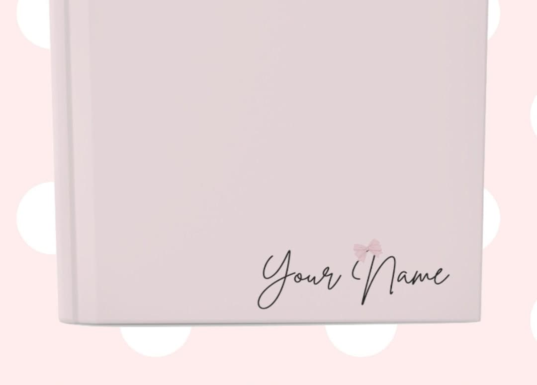 Simple Coquette Aesthetic Journal, Personalized Coquette Diary ...