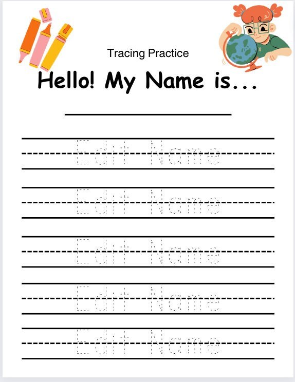 Name Tracing & Number Tracing - Customize Your Amazing Student's Name ...