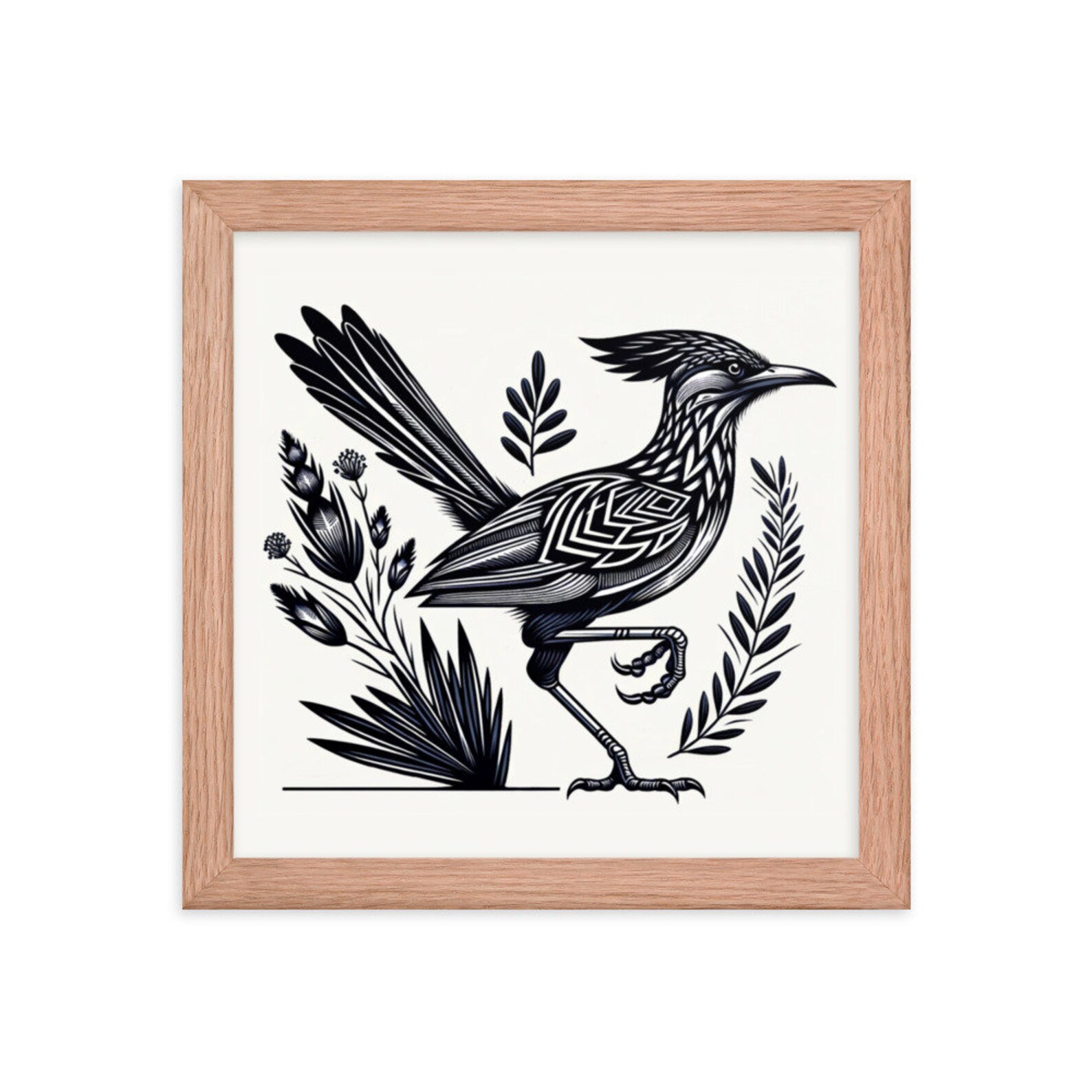 Monochrome Roadrunner Wall Art: New Mexico Wall Decor - Etsy