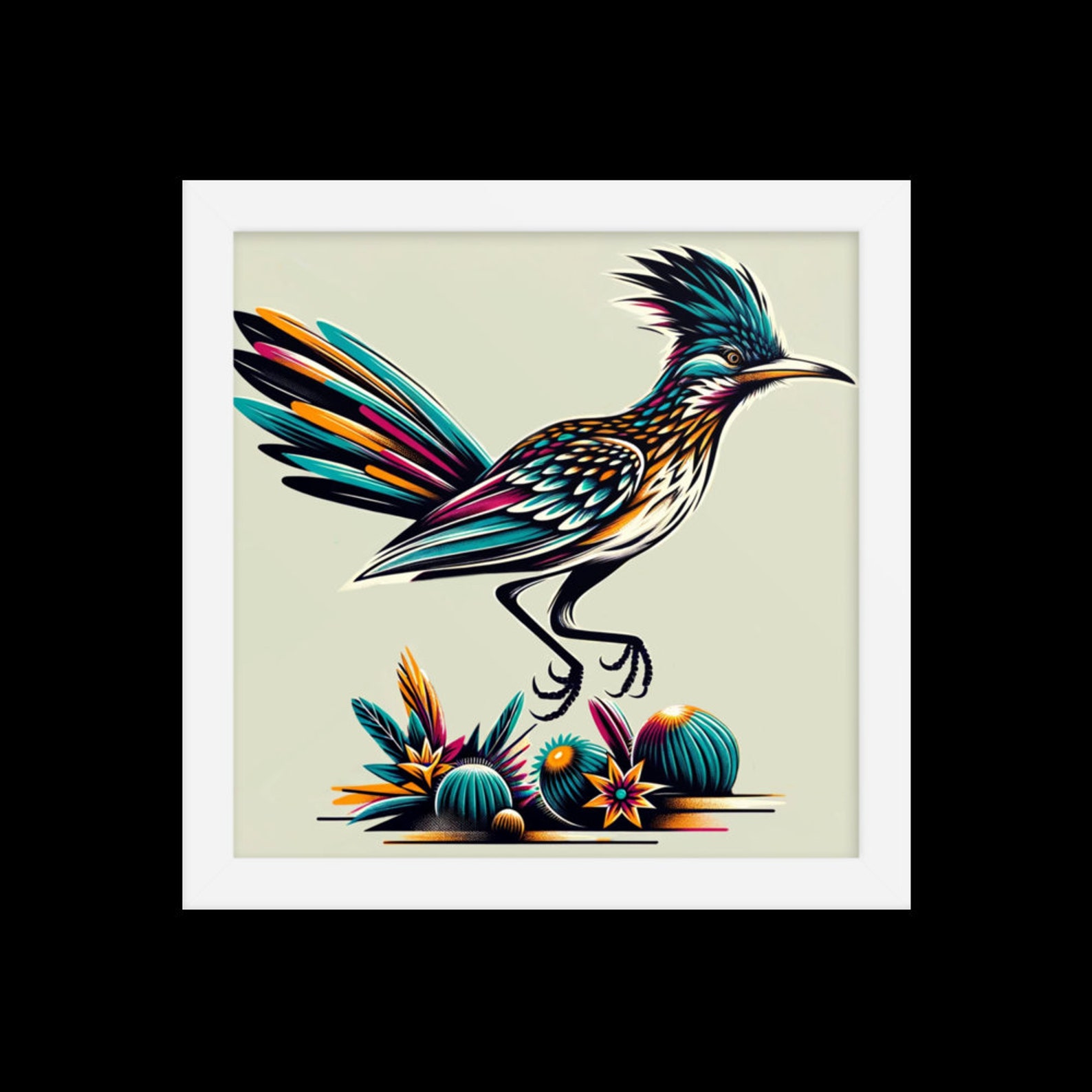 Desert Roadrunner Art Print: New Mexico Wall Decor - Etsy