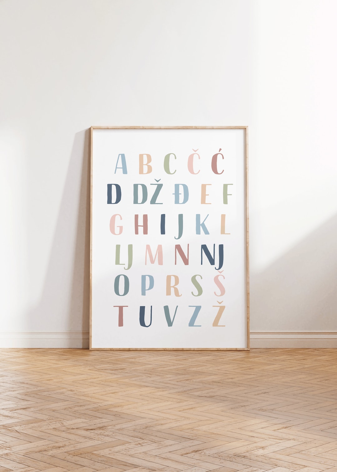 Childrens Alphabet ABECEDA Croatian Poster Bedroom Decor | Nursery ...
