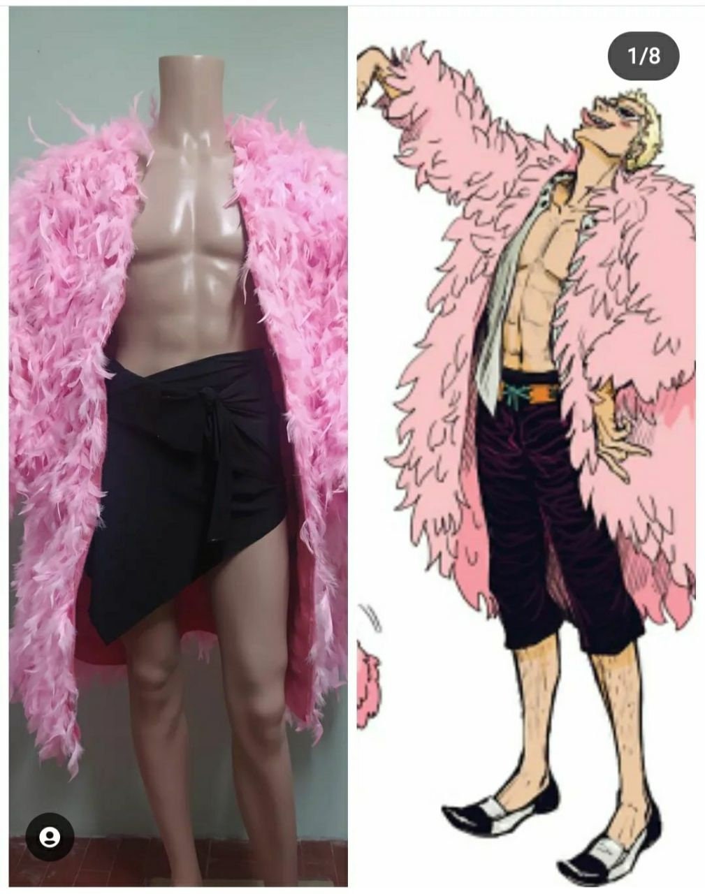 Doflamingo Cosplay Coat - Etsy UK
