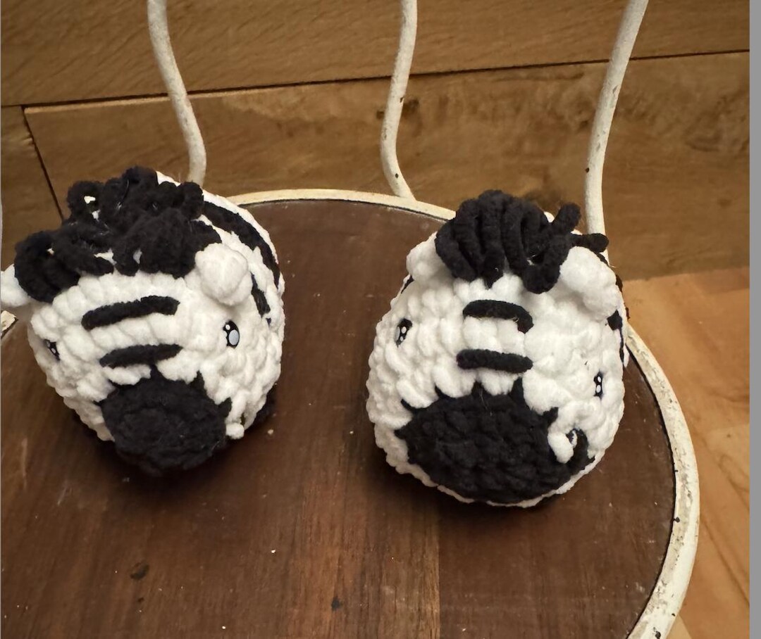 Custom Zebra Plush|crochet Zebra Pocket Pal|desk Pet|amigurumi Doll ...