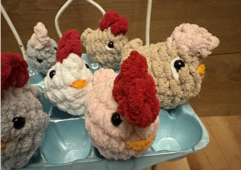 Handmade Crochet Mini Chicken,farmhouse/country Decor,crochet Plush ...