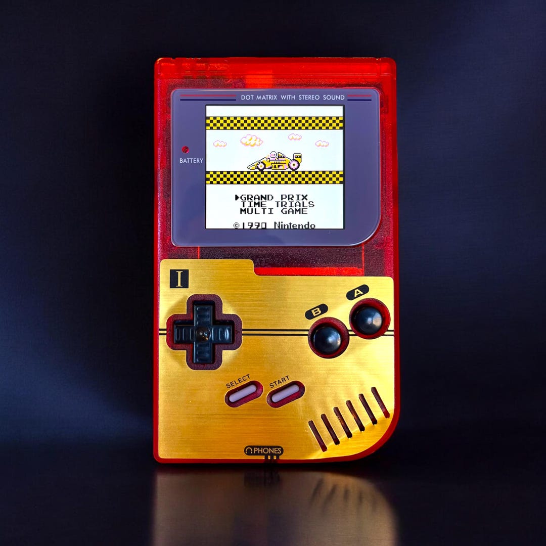 Custom Upgraded Game Boy DMG Console IPS Backlit Lcd Adjustable Screen ...
