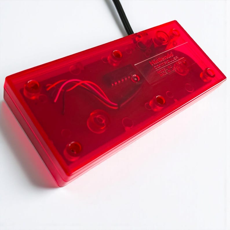 NES Controller Clear Red Transparent Nintendo Entertainment System ...
