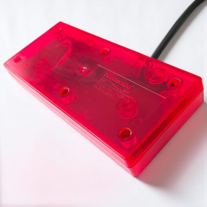 NES Controller Clear Red Transparent Nintendo Entertainment System ...
