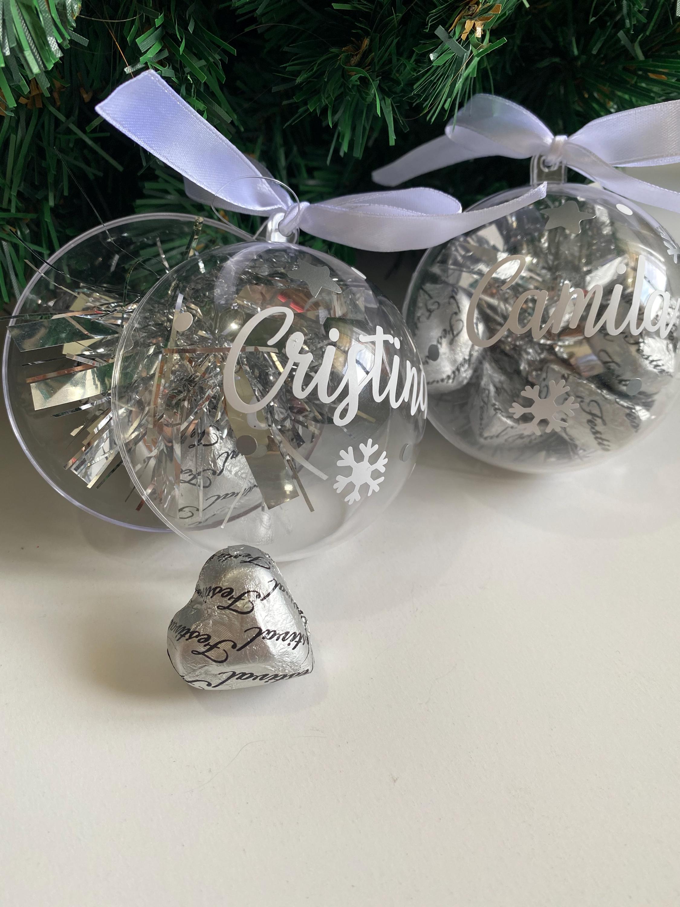 Custom Clear/transparent Christmas Ornaments – Fillable & Openable – 7 ...