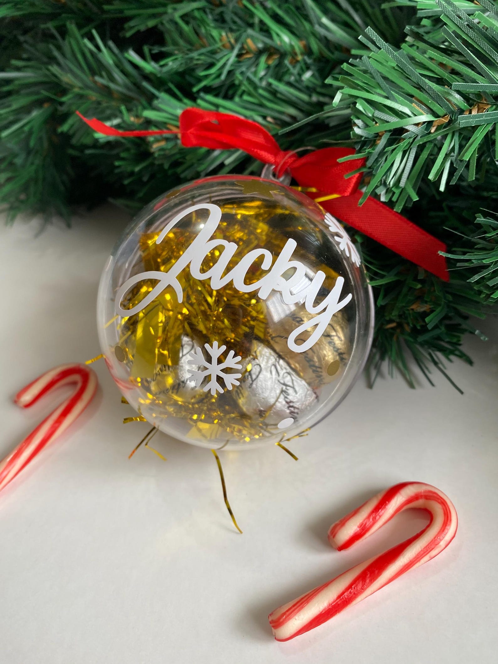 Custom Clear/transparent Christmas Ornaments – Fillable & Openable – 7 ...