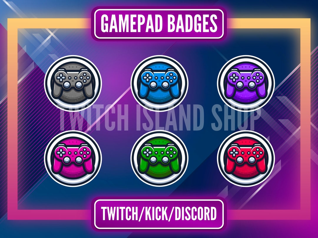 Twitch Gamepad Sub Badges Joystick Badges Controller Badges Console ...