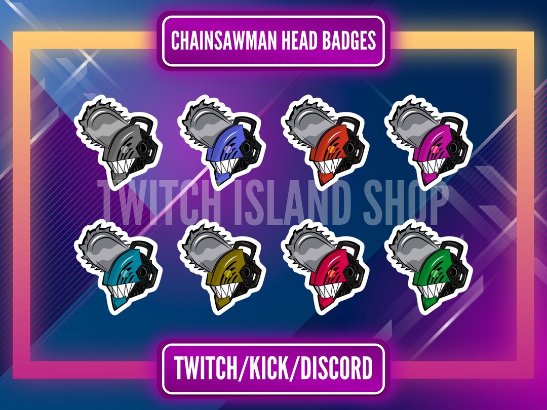 Chainsaw Badges Sub Badges for Twitch Stream Sub & Bit Badges Weapon ...