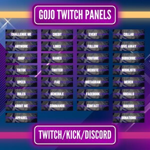 Gojo Satoru Twitch Overlay Animated Stream Elements Animated Screen ...
