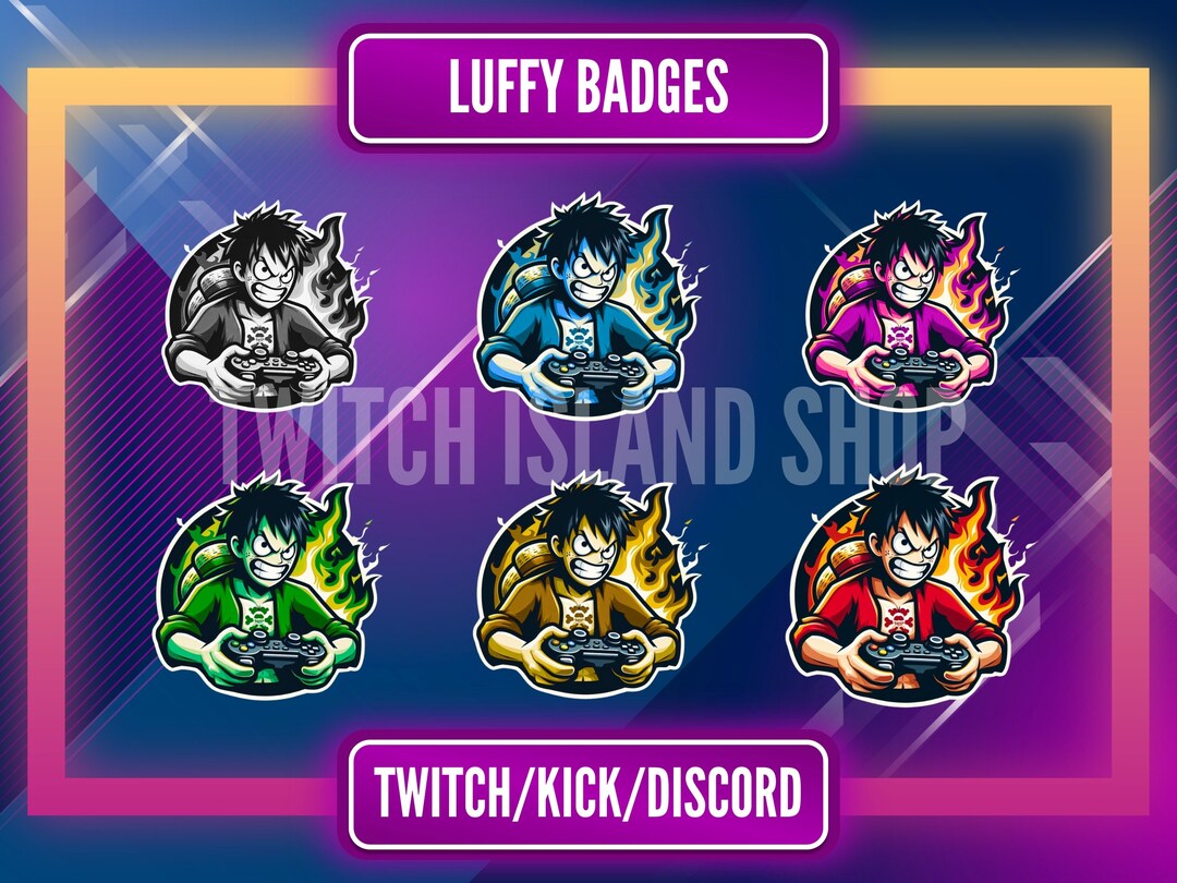 Twitch Monkey-d.luffy Badges Anime Badges Manga Badges Premade Graphics ...