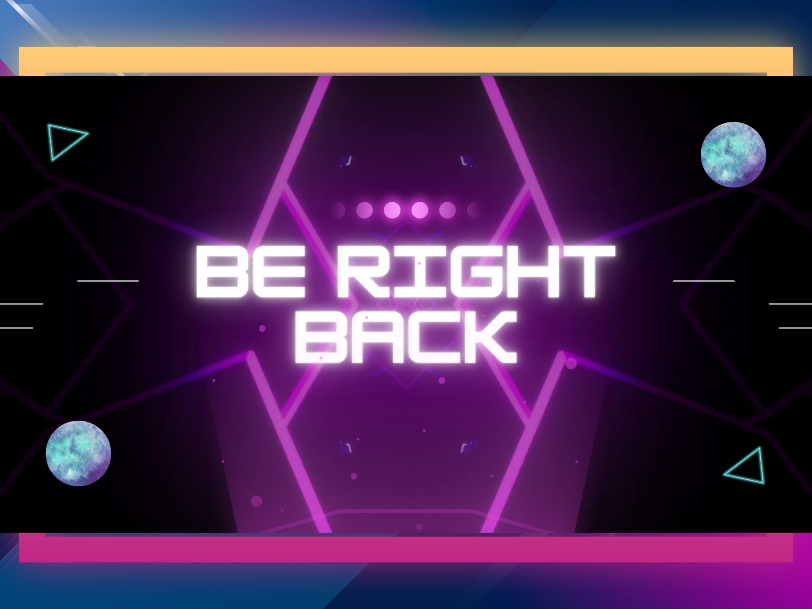 Aniimated Purple Neon Stream Overlay Package Twitch Stream Screens Neon ...