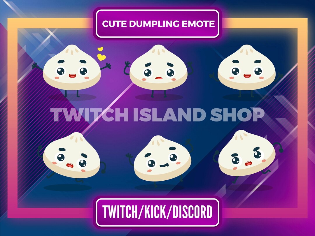 Dumpling Emote High-quality Food Emotes Suitable for Twitch, Discord ...
