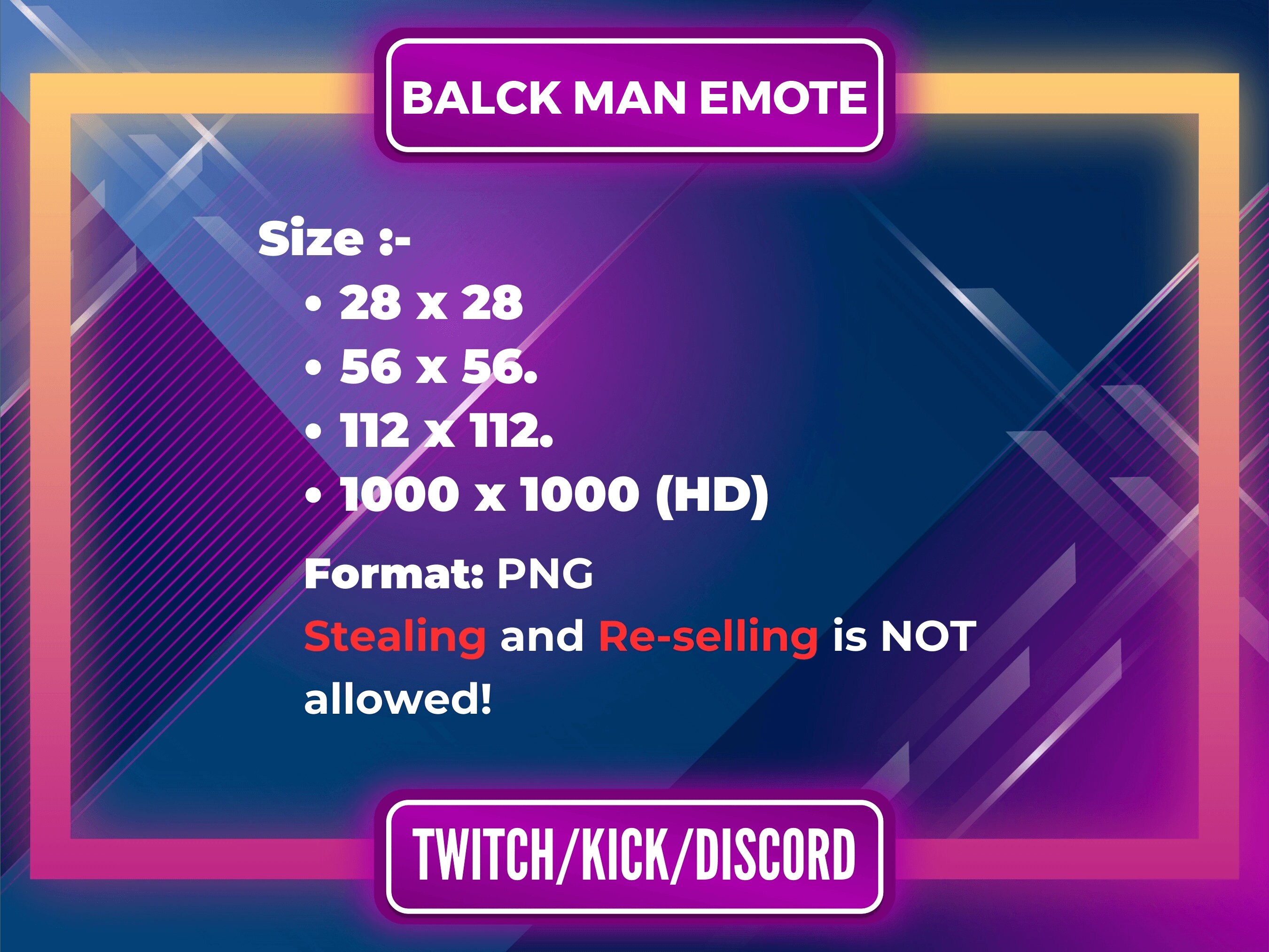 Black Man Wearing Glasses Emotes for Twitch Facial Twitch Emotes Dark ...