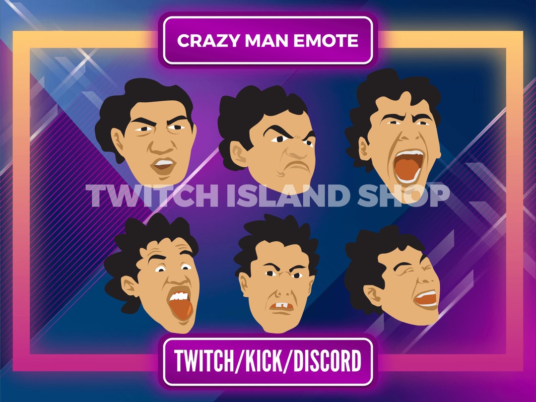 Crazy Guy Emotes for Twitch, Discord, and Youtube Gaming Streams Boy ...