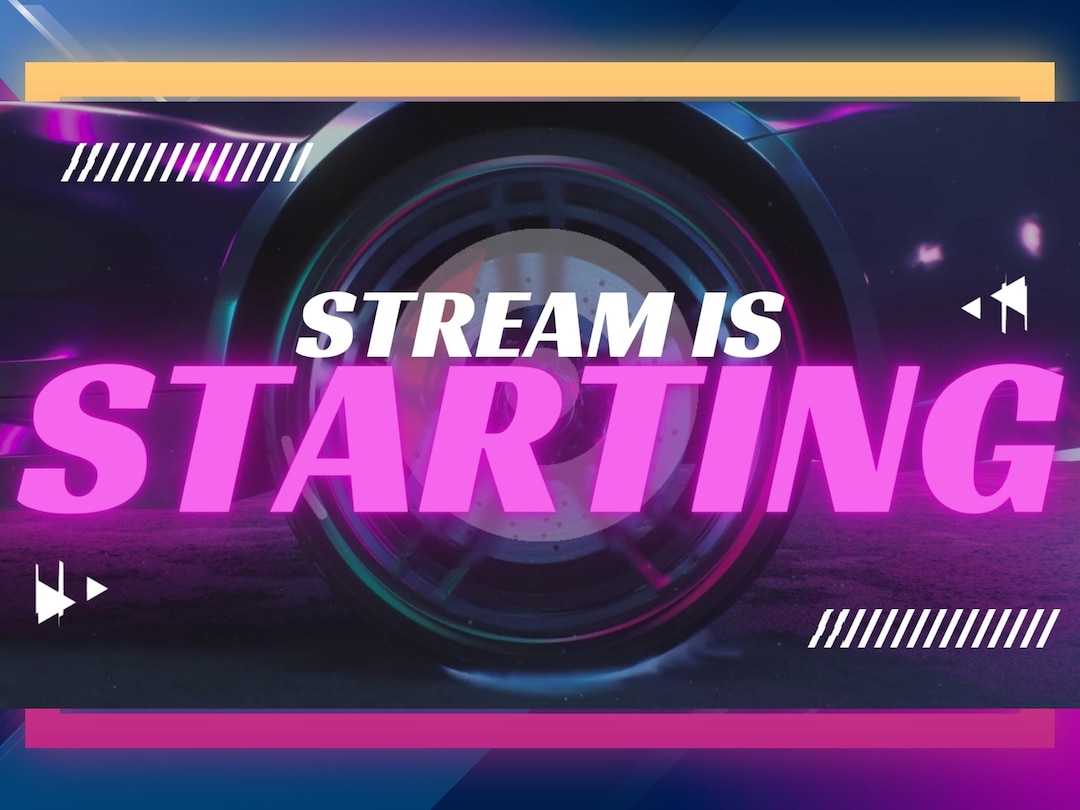 Animated Car Background Twitch Overlay Featuring Car Smoke, Panels ...