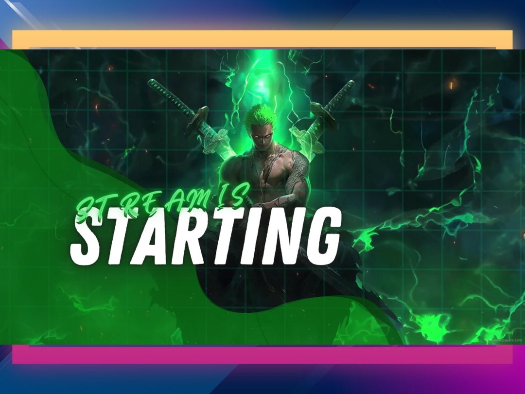 Ro-ronoa Zo-ro Stream Overlay Pack Animated Overlay Anime Twitch ...
