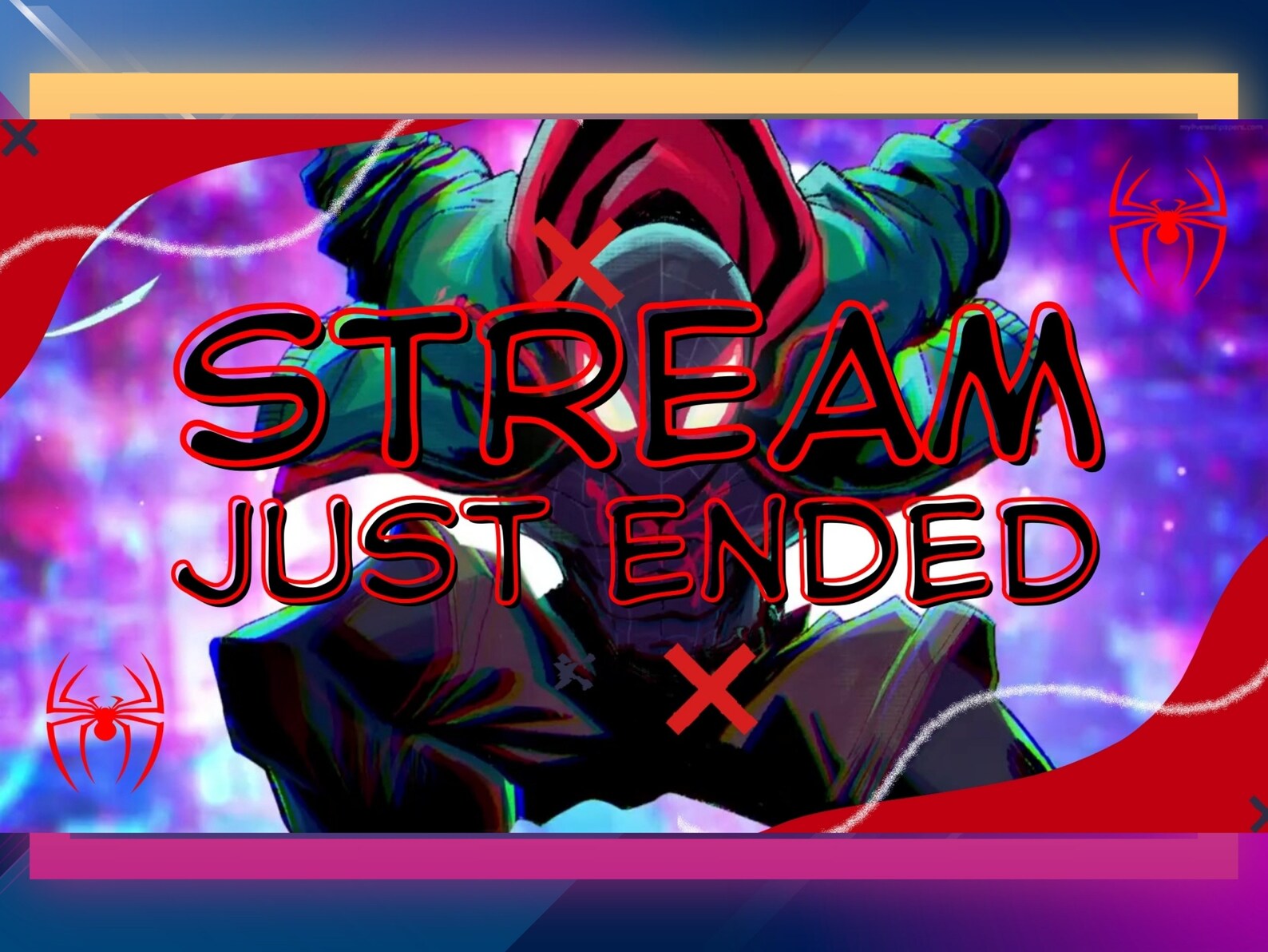 Animated Miles-morales Stream Overlay Bundle Spider-man Twitch Overlay ...