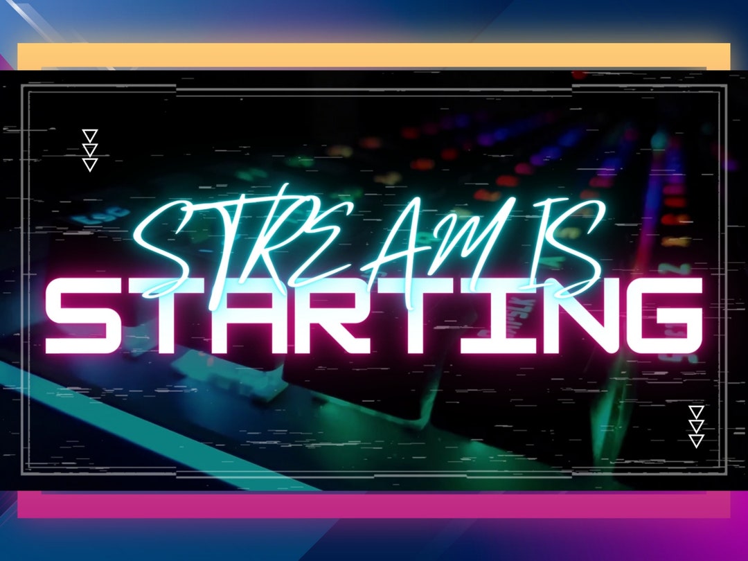 Neon Keyboard Animated Stream Screens Package for Twitch and Youtube ...