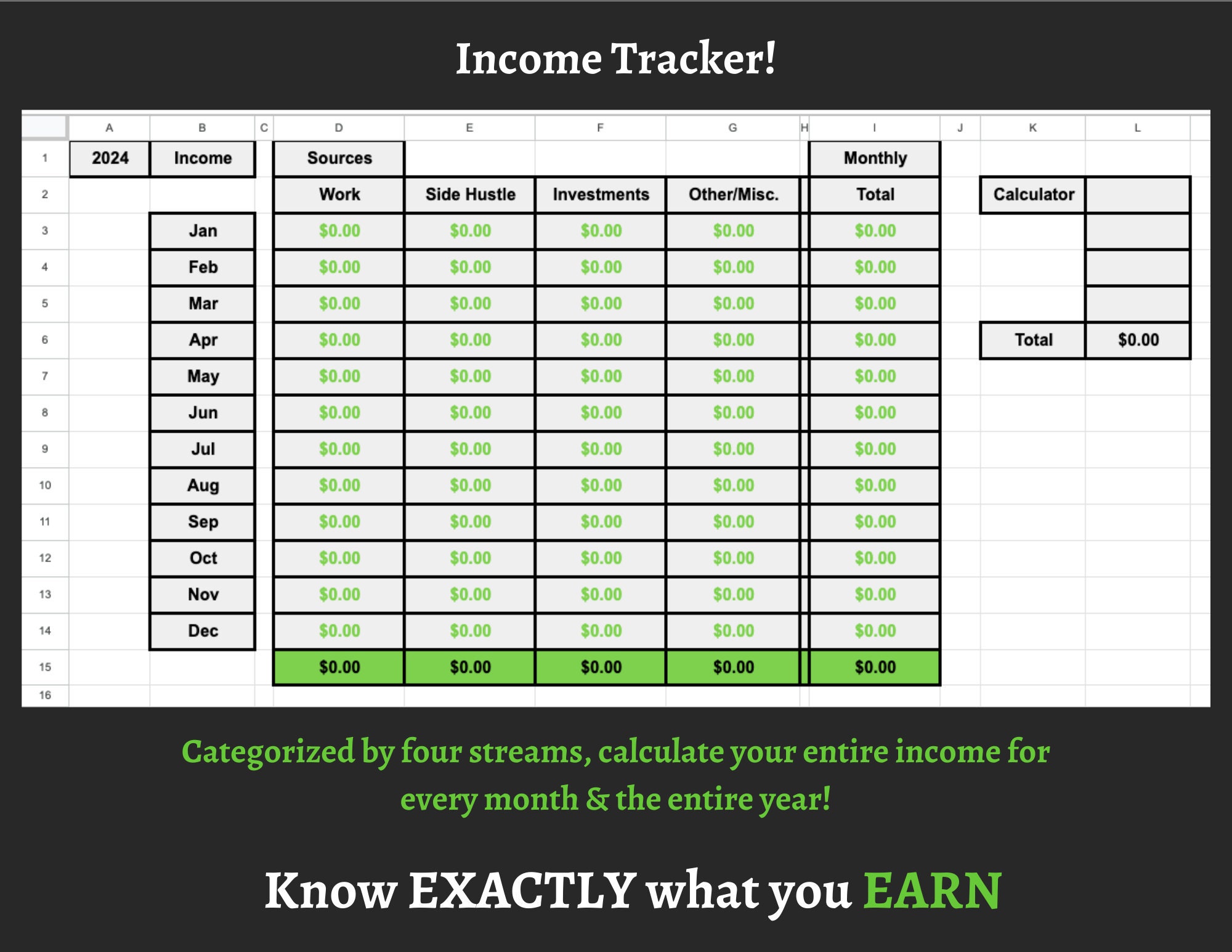 Beginner Budget Planner, Money Chart, Money Tracker, Digital Budget ...
