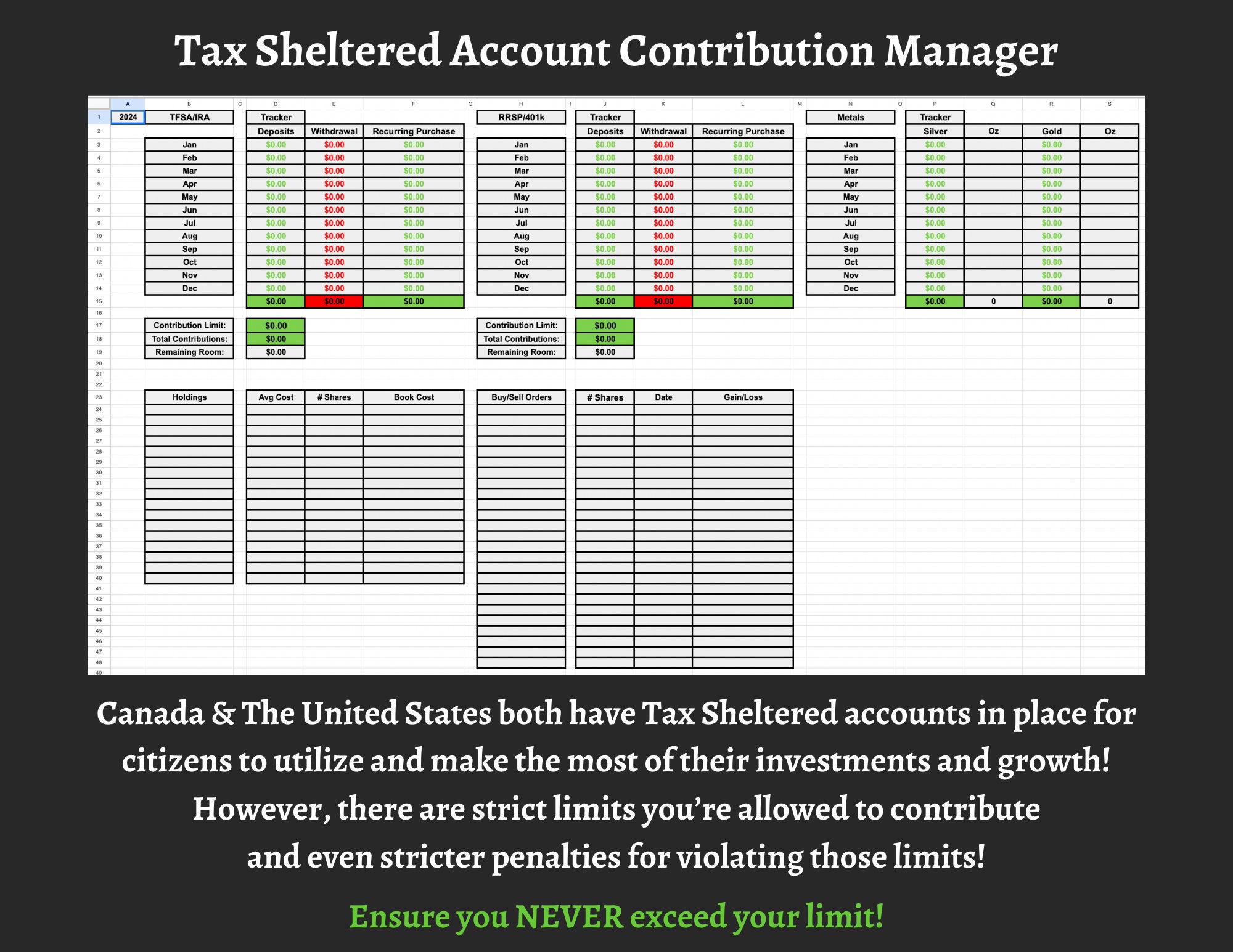 Beginner Budget Planner, Money Chart, Money Tracker, Digital Budget ...