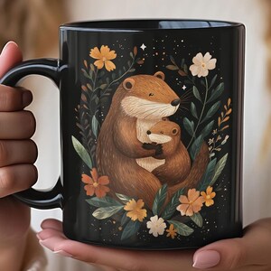 Mama Beaver and Baby Mug, Floral New Mother Gift, Mama and Baby Gift ...