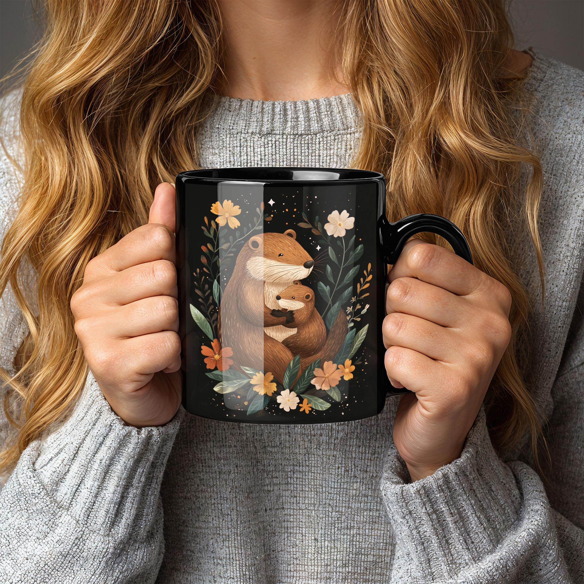 Mama Beaver and Baby Mug, Floral New Mother Gift, Mama and Baby Gift ...