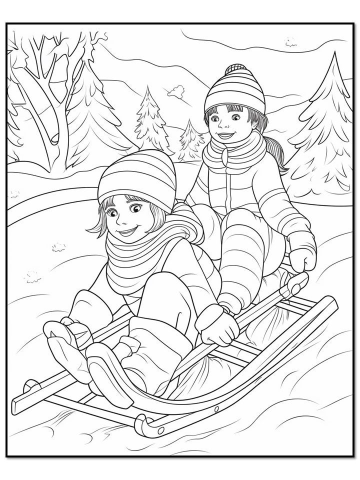 Winter Coloring Pages for Kids, Kids Activities, Coloring Pages for ...