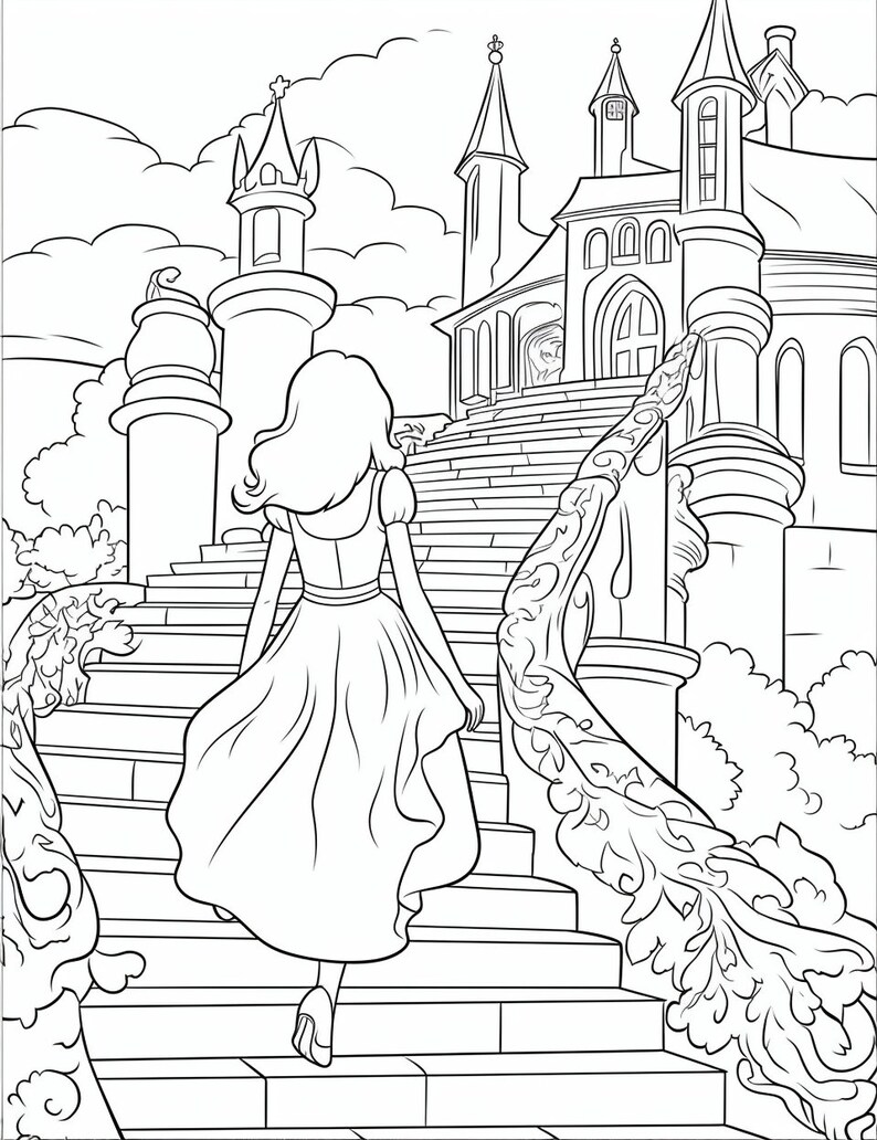 Princess Coloring Pages, Coloring Pages for Kids, Coloring Sheets ...