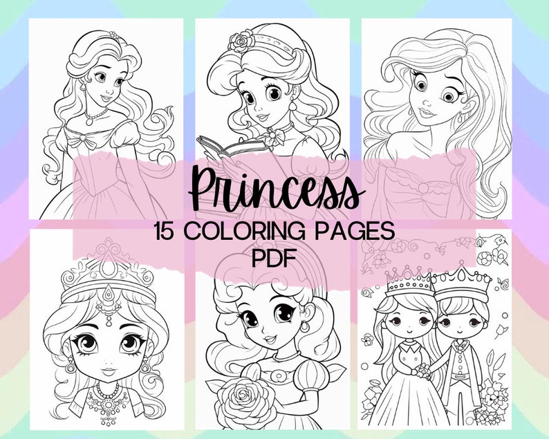 Princess Coloring Pages, Coloring Pages for Kids, Coloring Sheets ...