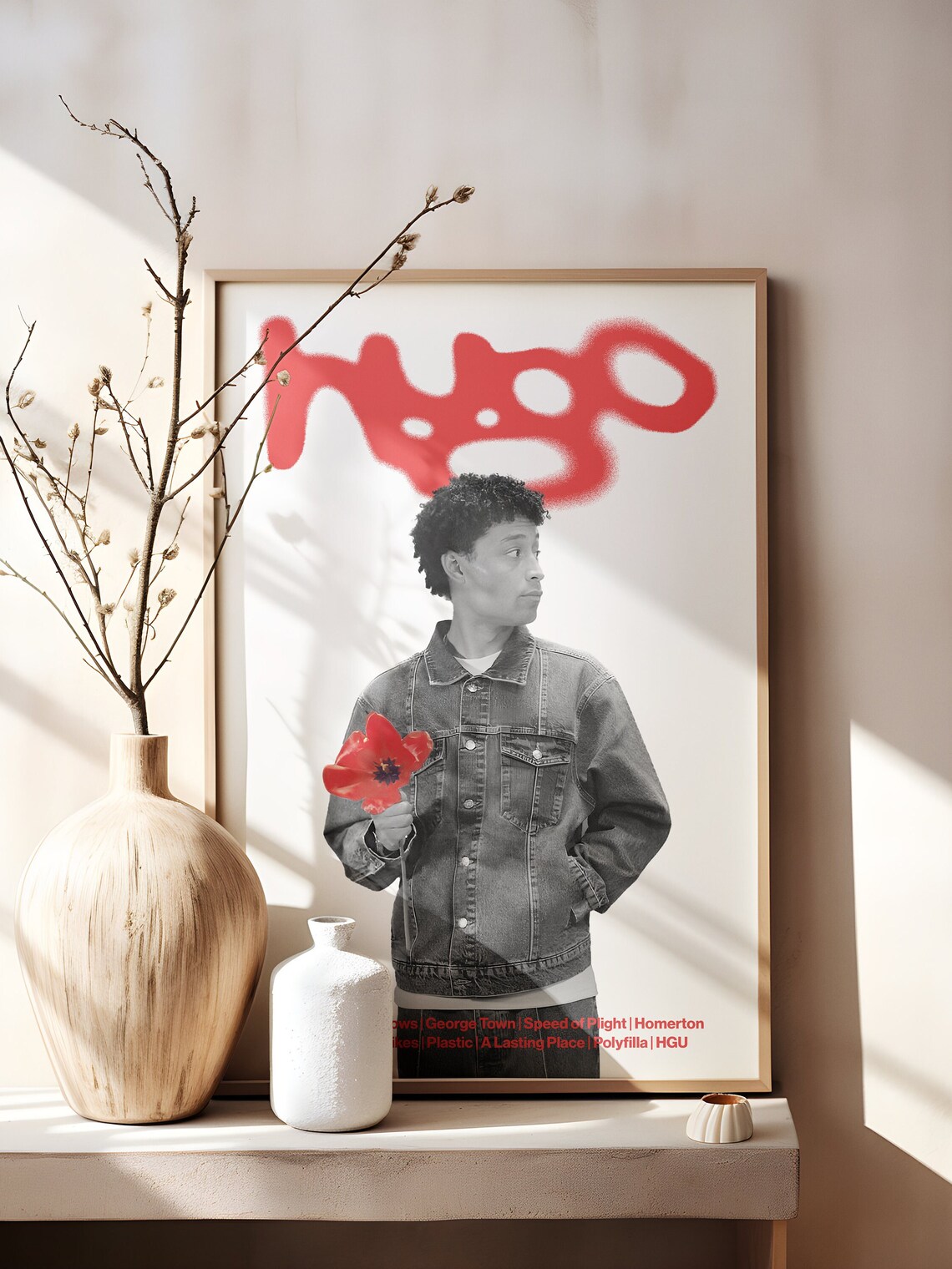 Loyle Carner 'HUGO' Poster for Bedroom, Unframed A4/A3/A2, Wall Art ...
