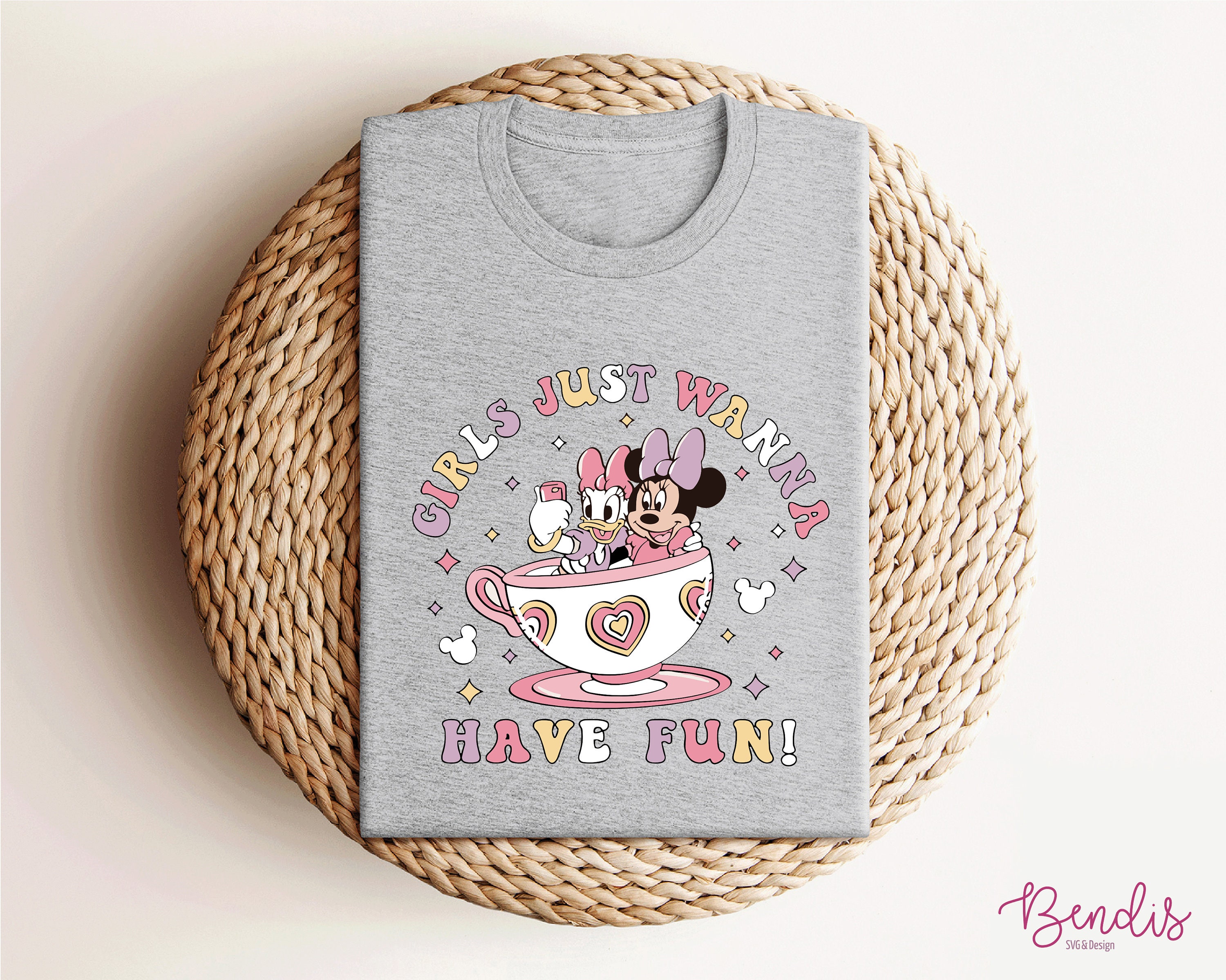 Girls Just Wanna Have Fun Svg, Besties Mouse and Duck Svg, Mouse ...