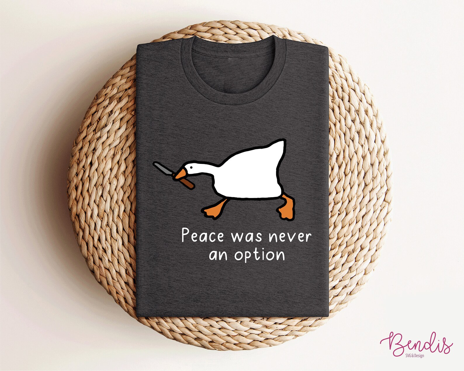 Peace Was Never an Option Svg, Goose Svg, Angry Goose Svg, Funny Goose ...