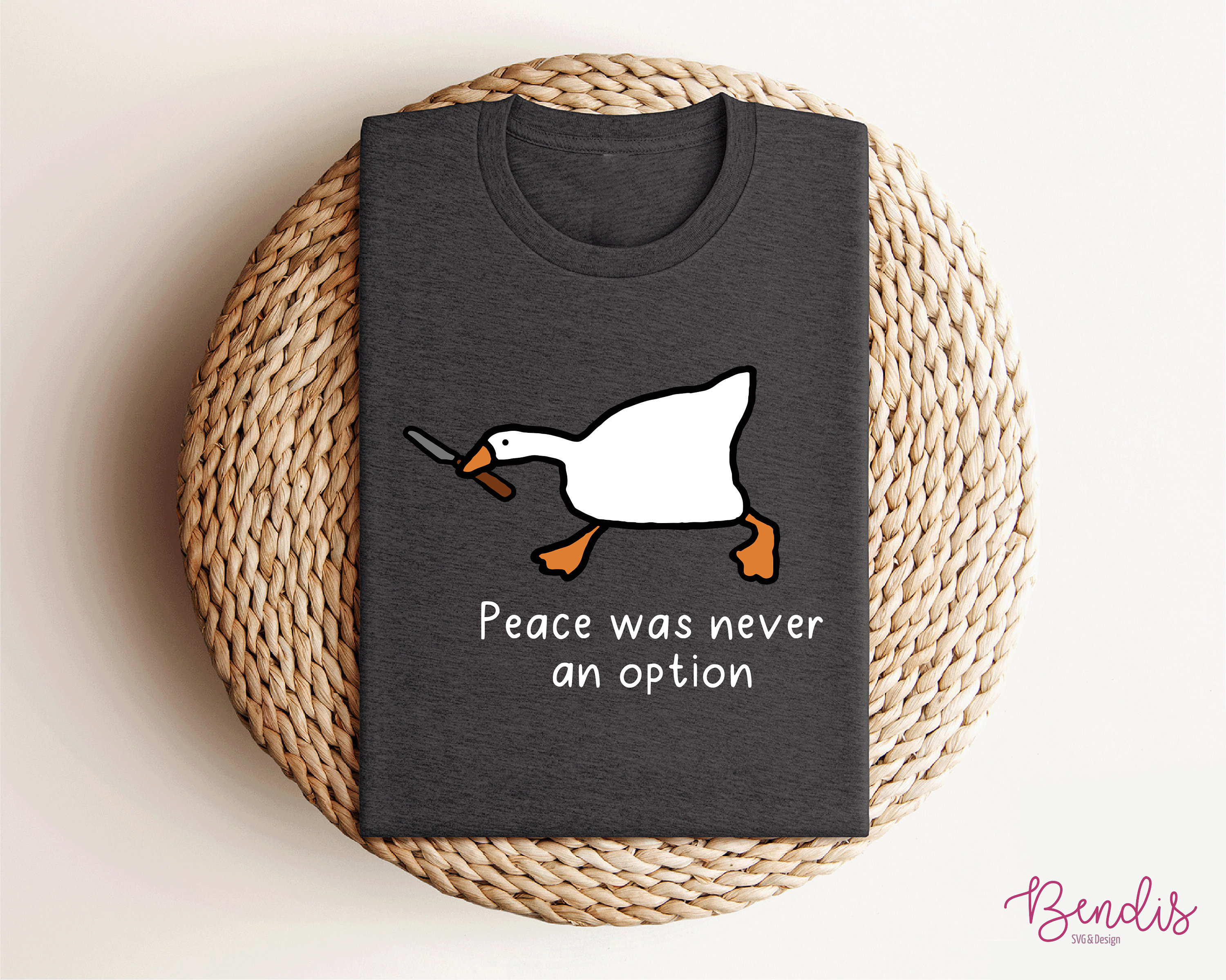 Peace Was Never an Option Svg, Goose Svg, Angry Goose Svg, Funny Goose ...