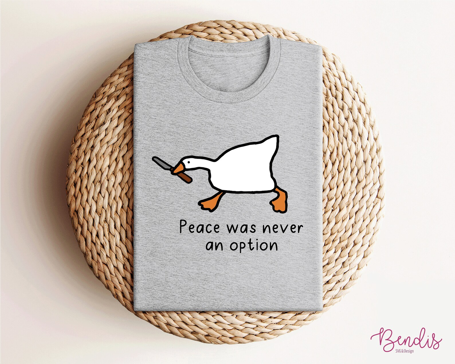 Peace Was Never an Option Svg, Goose Svg, Angry Goose Svg, Funny Goose ...