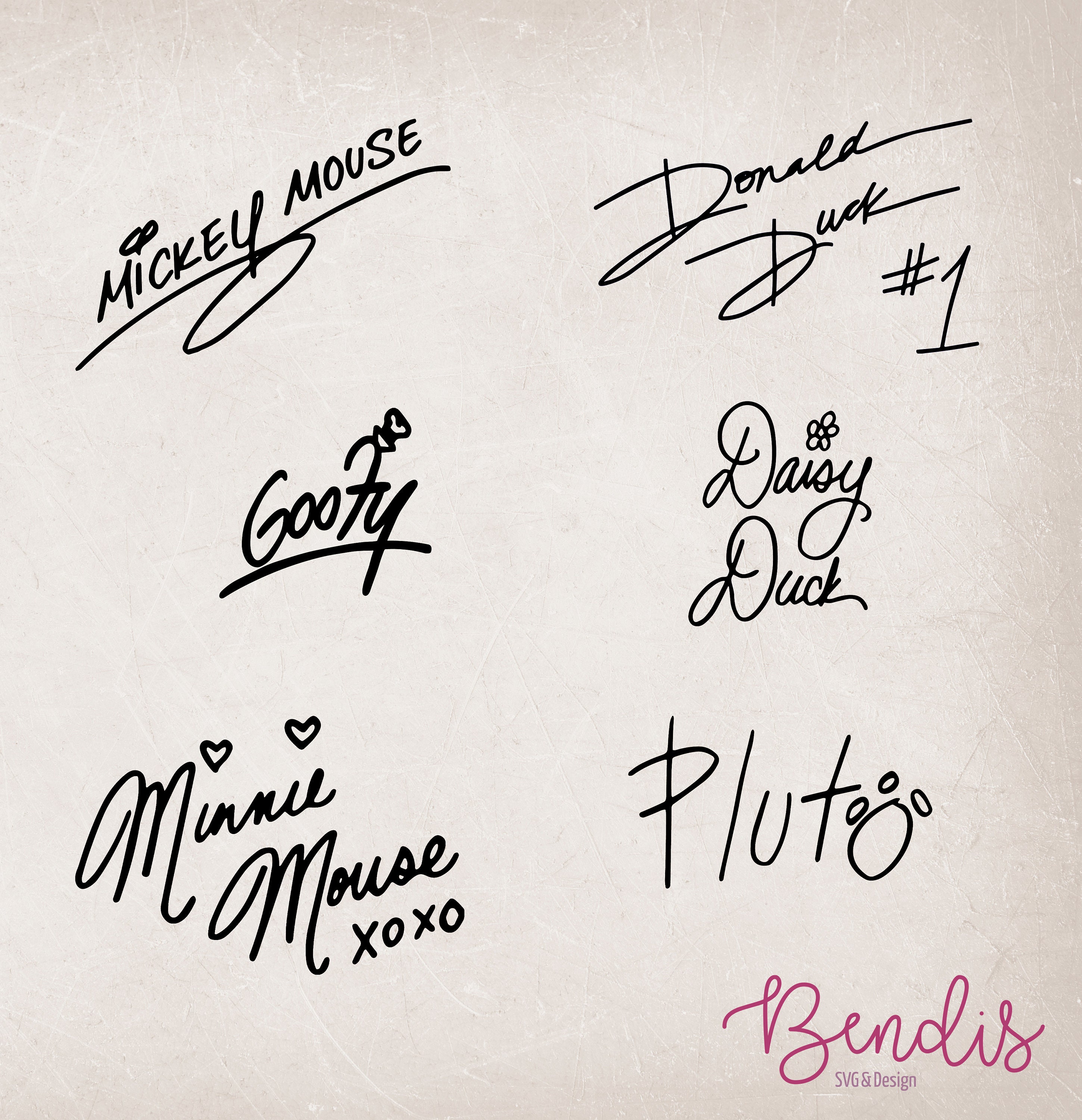 Mouse Friends Autograph Svg, Autograph Svg, Magical Autograph Svg ...