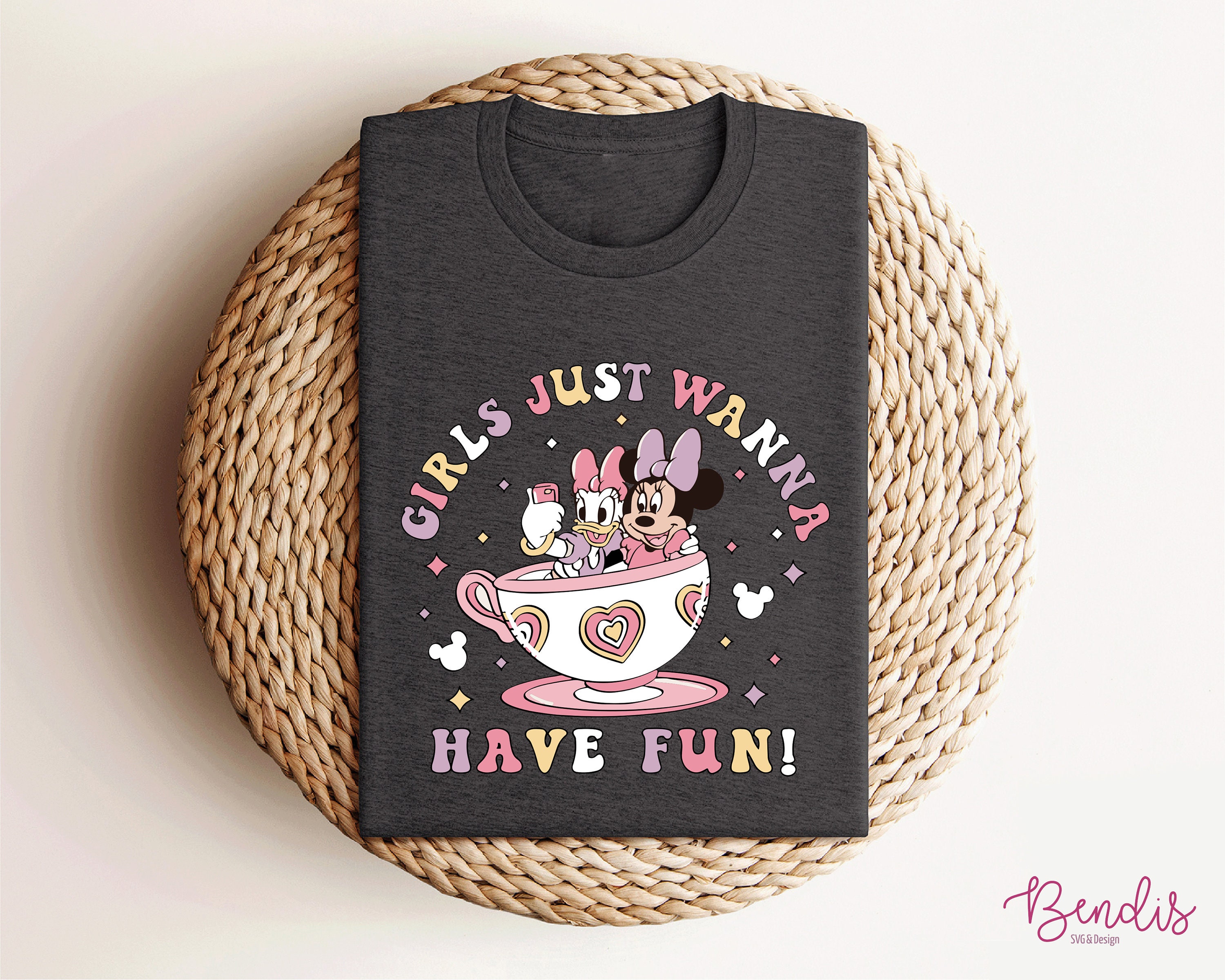 Girls Just Wanna Have Fun Svg, Besties Mouse and Duck Svg, Mouse ...