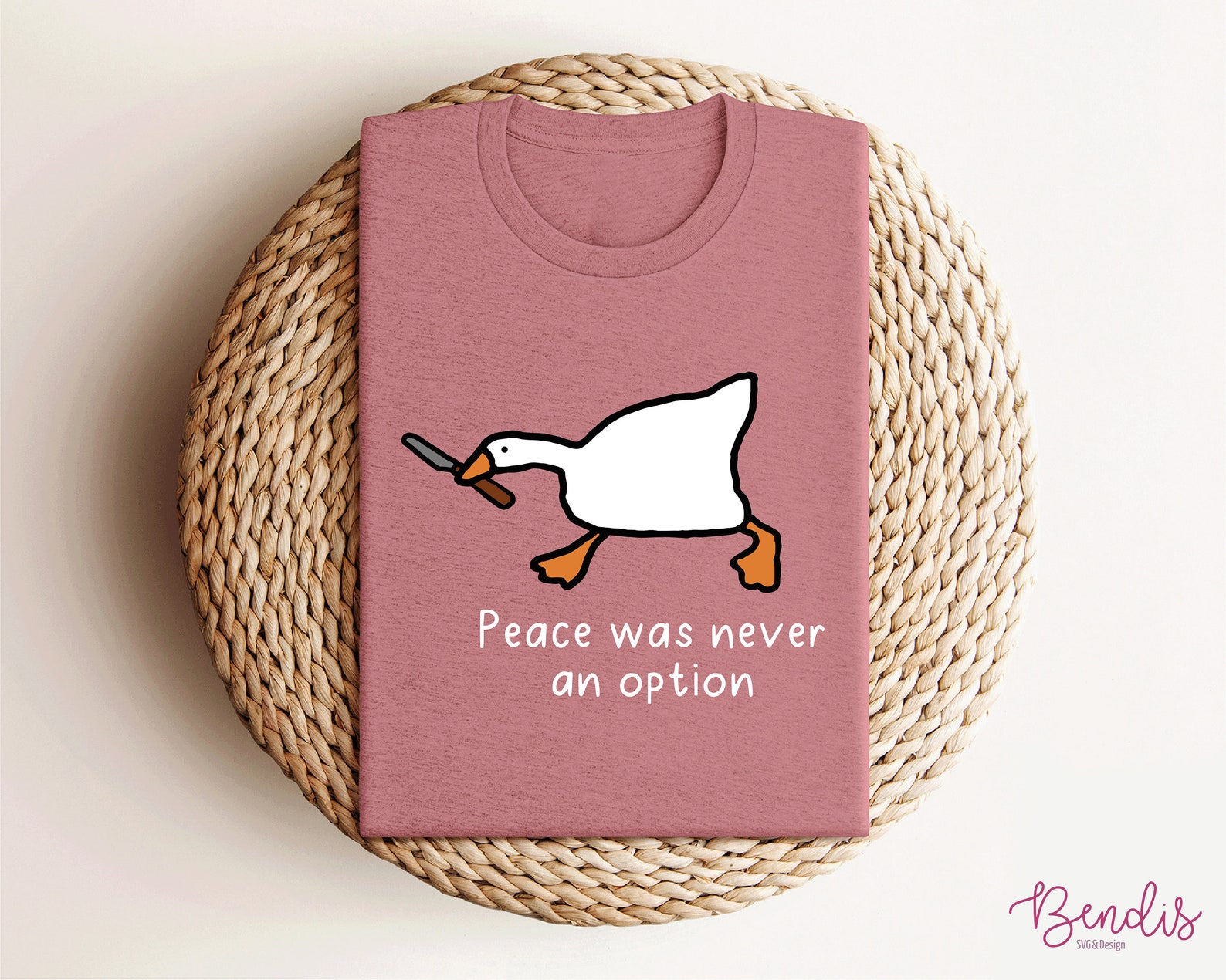 Peace Was Never an Option Svg, Goose Svg, Angry Goose Svg, Funny Goose ...
