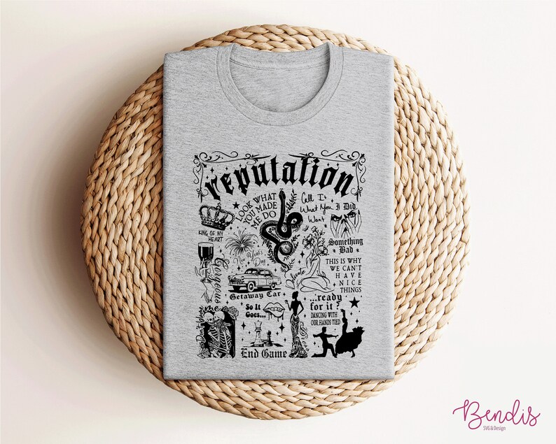 Reputation Svg, Swiftie Tracklist Reputation Svg, Taylor Tracklist Svg ...